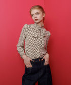 LOULOU WILLOUGHBY】◇デシンドットフリルボウタイブラウス LOULOU WILLOUGHBY】◇デシンドットフリルボウタイブラウス