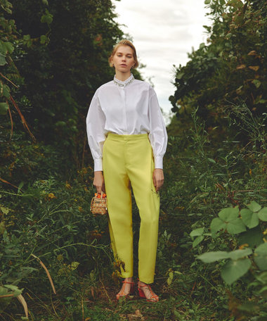 LOULOU WILLOUGHBY】シルクウールタックパンツ|allureville LOULOU WILLOUGHBY】シルクウールタックパンツ|allureville